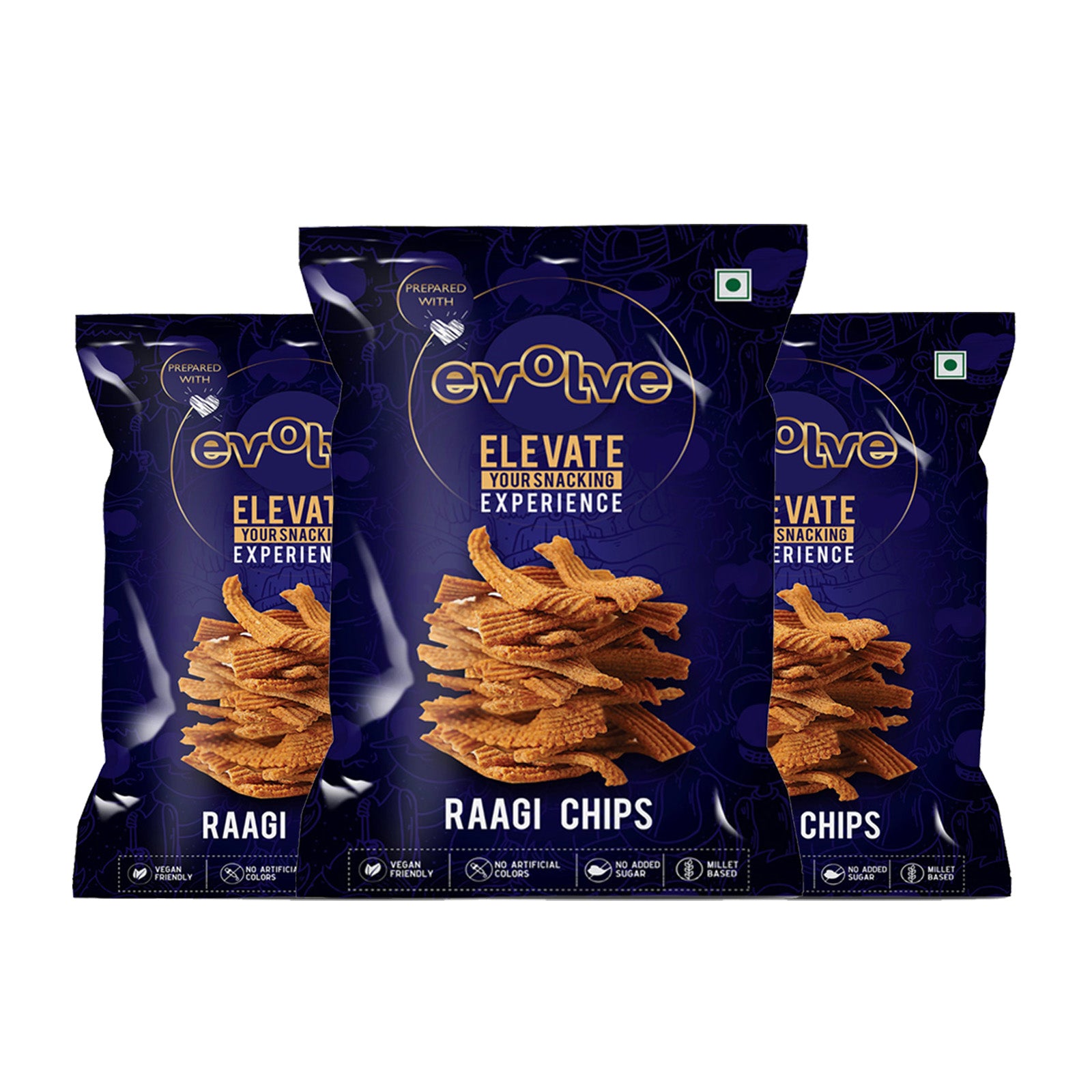 Ragi chips combo pack of 3 – Evolve Snacks